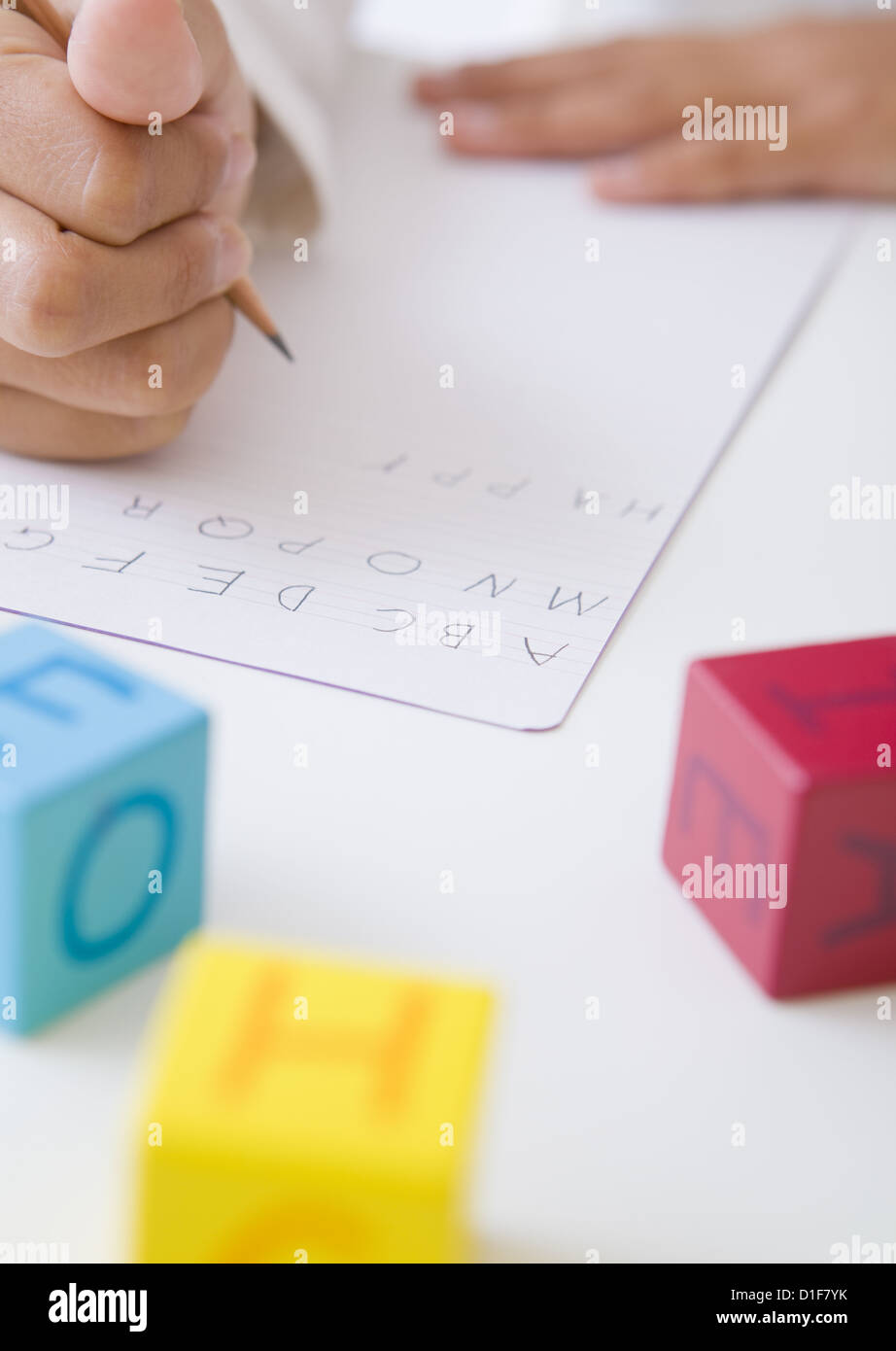 Hand writing alphabets Stock Photo - Alamy