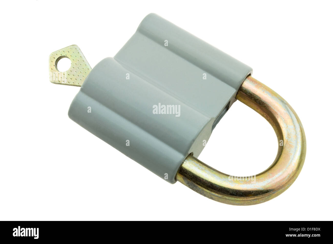 key in lock isolated on white background Stock Photo - Alamy