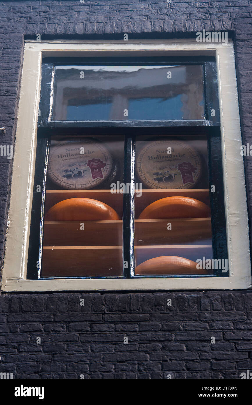 Cheese in windows in house in Amsterdam, Netherlands Stock Photo - Alamy