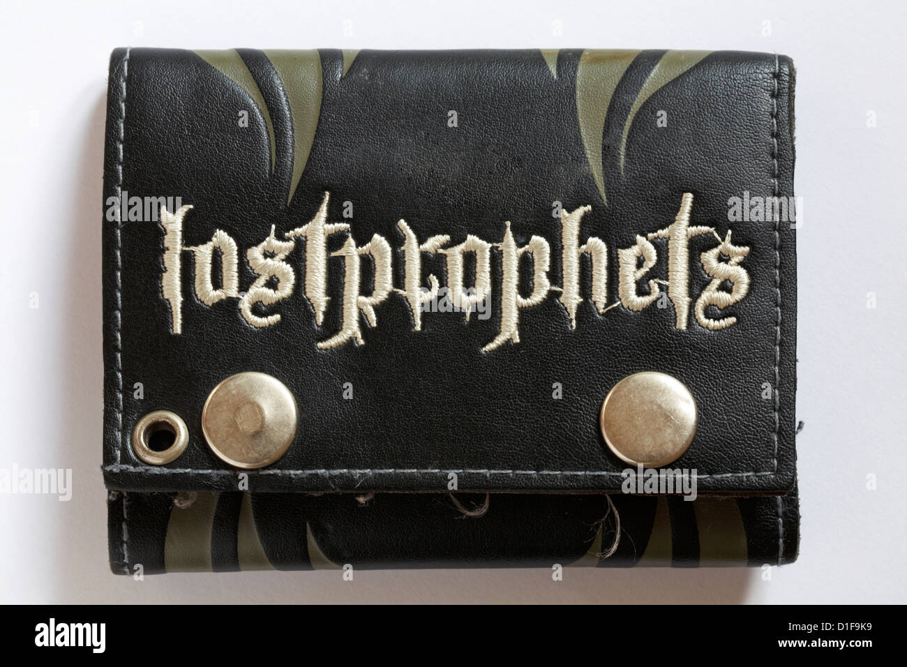 Detail on Lostprophets wallet isolated on white background - rock band ...