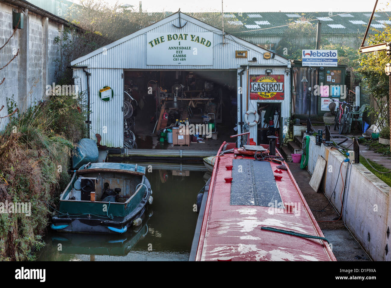 Boat yard at Ely Stock Photo - Alamy