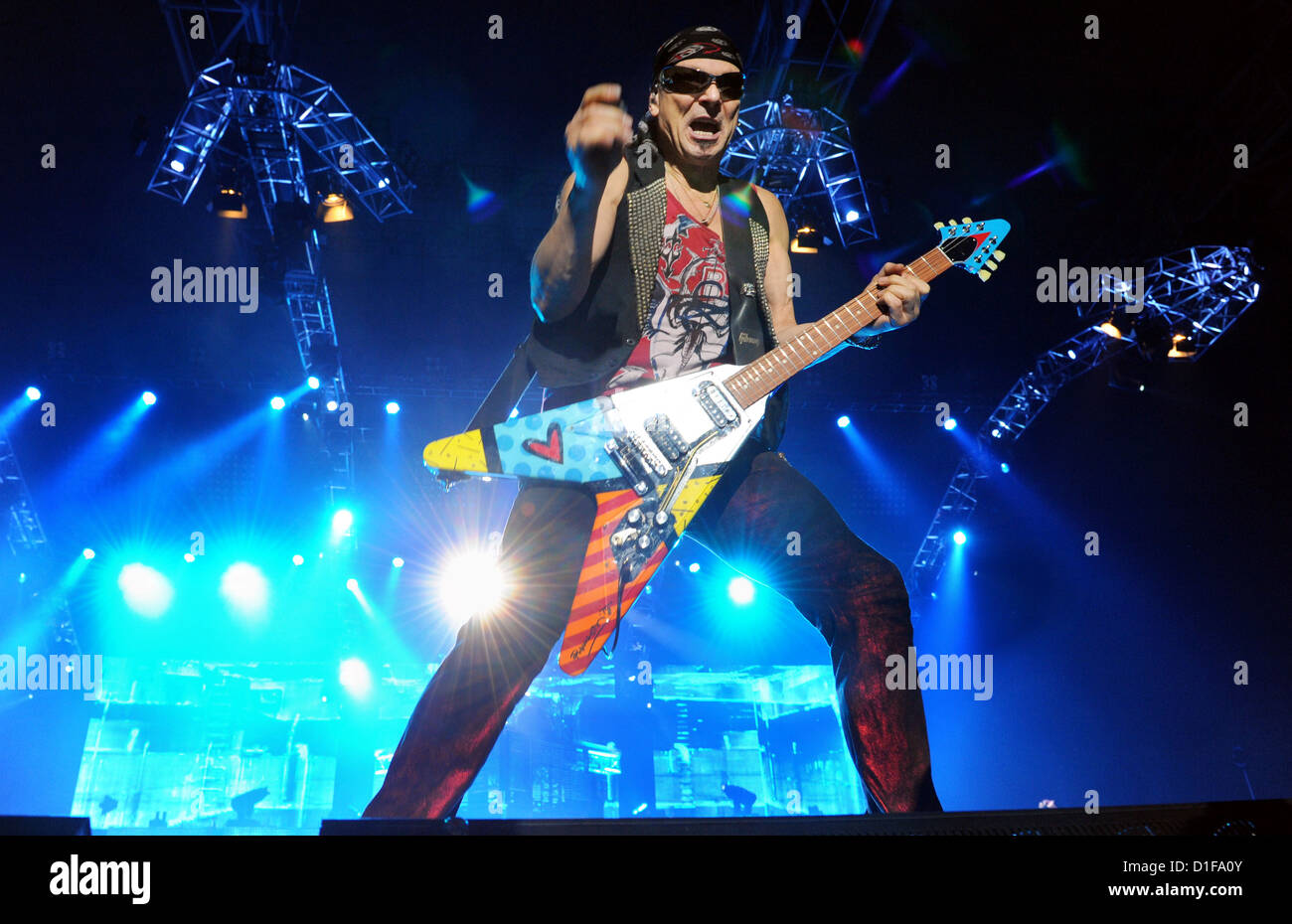 Guitarist Rudolf Schenker of The Scorpions performs on stage during the ...