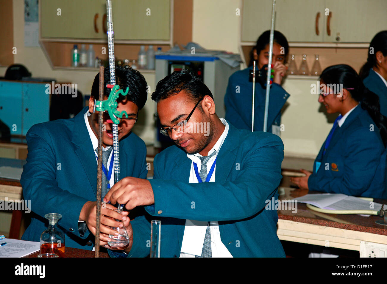 Indian Chemistry Lab Students