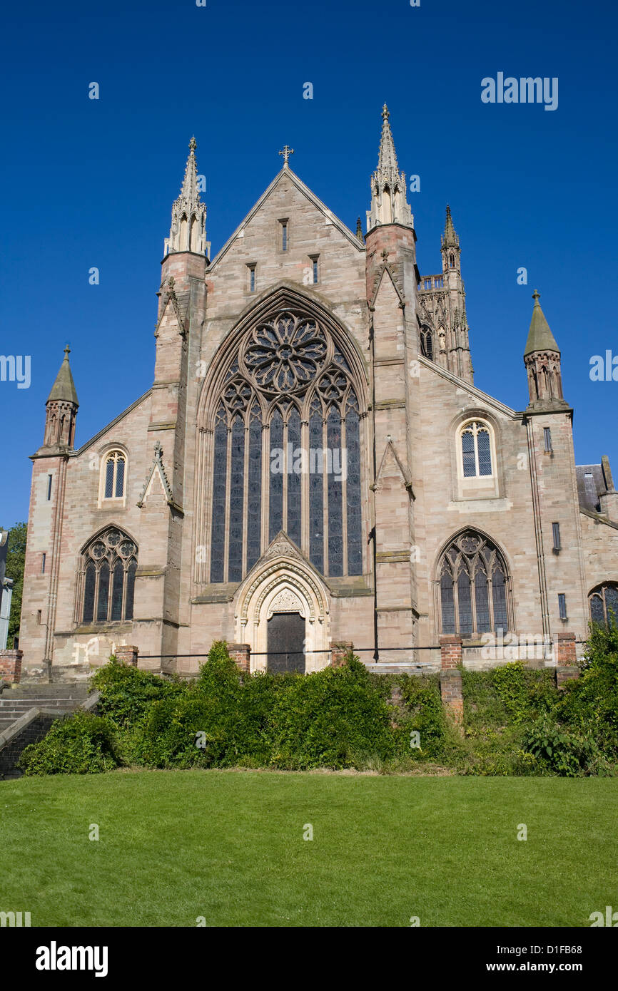 Worcester Cathedral west front, Worcester, Worcestershire, England ...