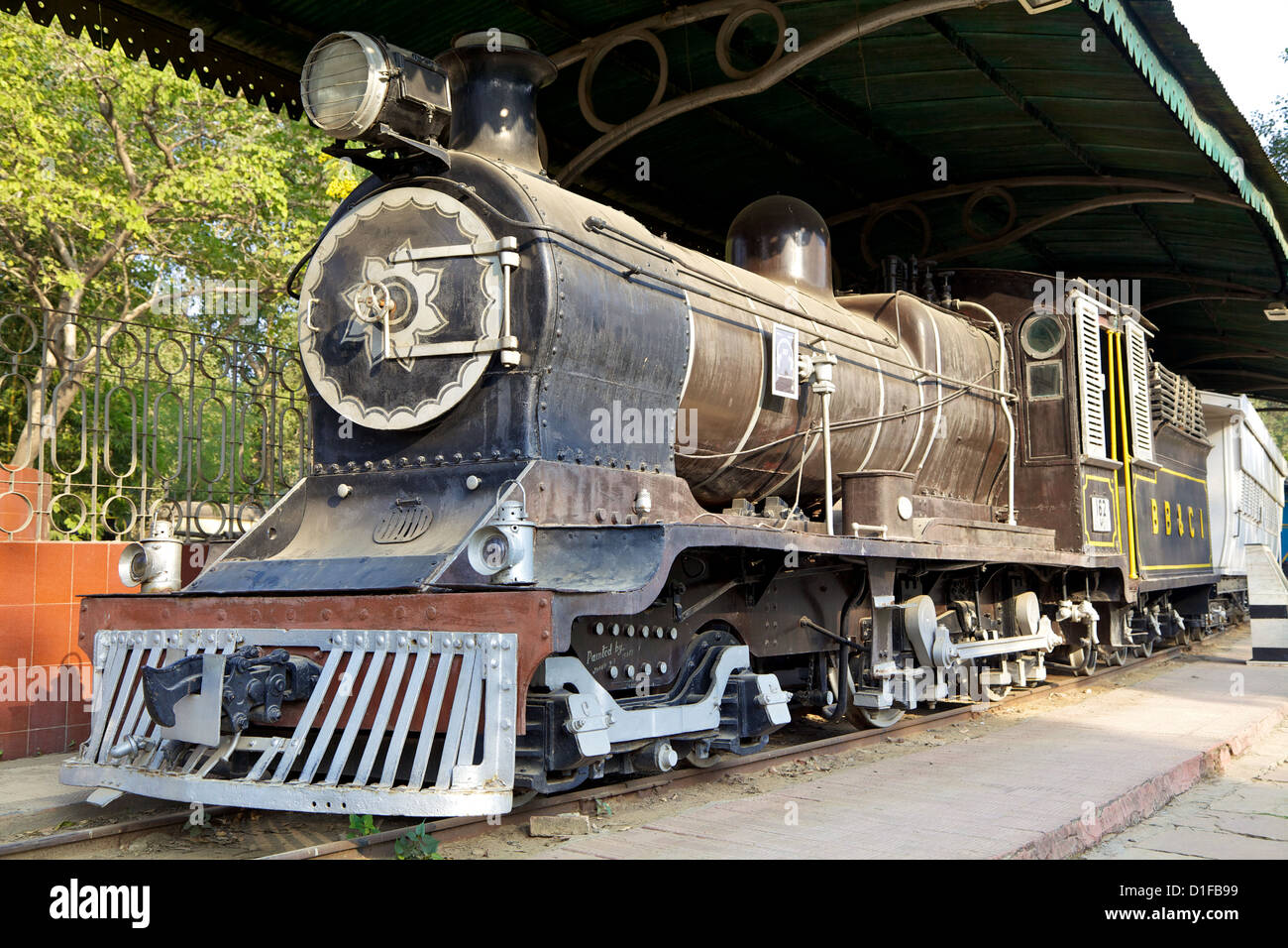 An old engine at the Railway Museum in Delhi, India Stock Photo - Alamy