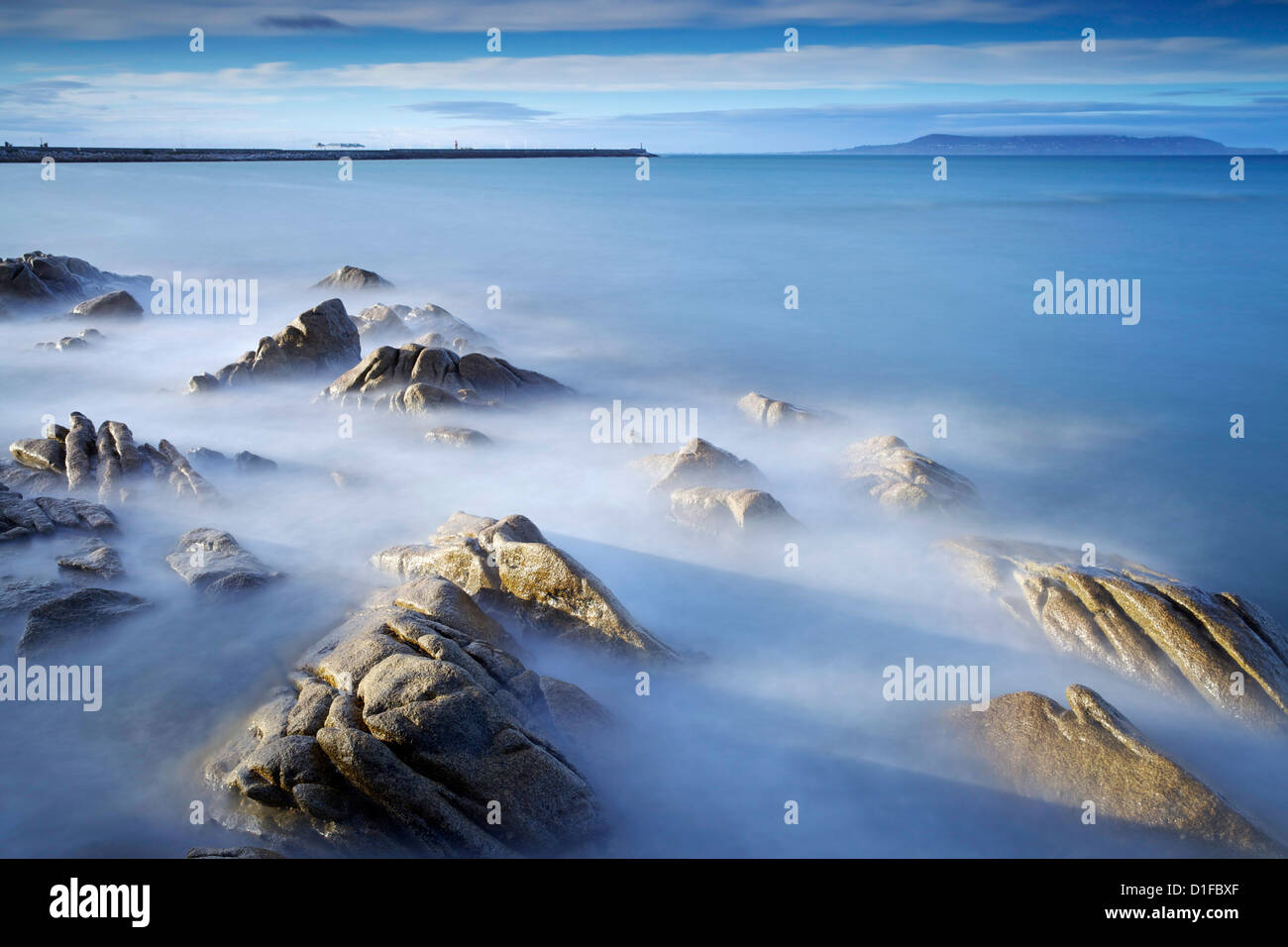 Dun Laoghaire Pier and Howth Island, Dublin, County Dublin, Republic of ...
