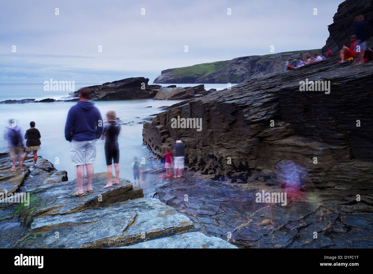 Trebarwith Strand, Cornwall, England, United Kingdom, Europe Stock ...