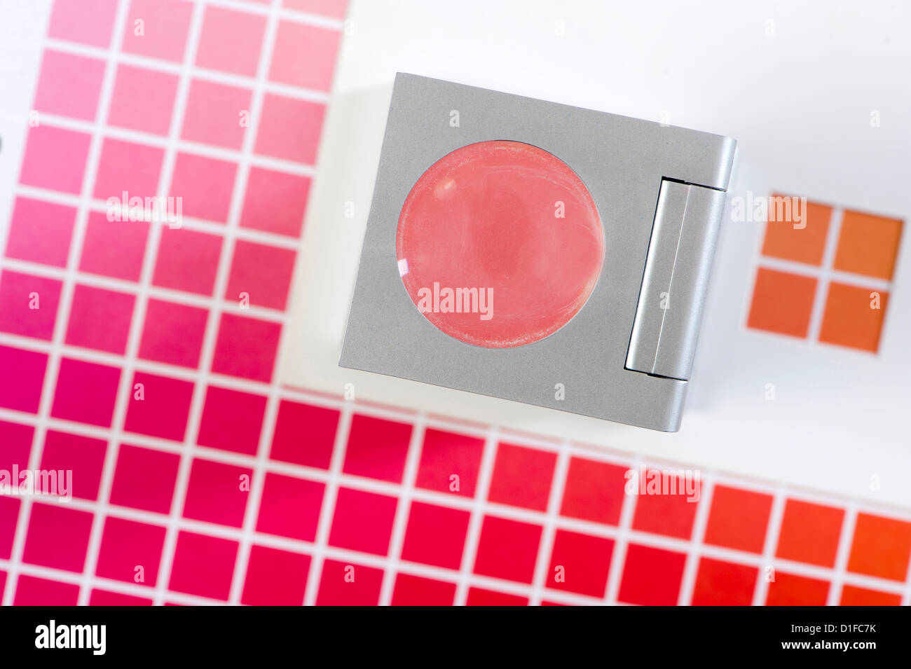 Linen tester on color chart Stock Photo - Alamy
