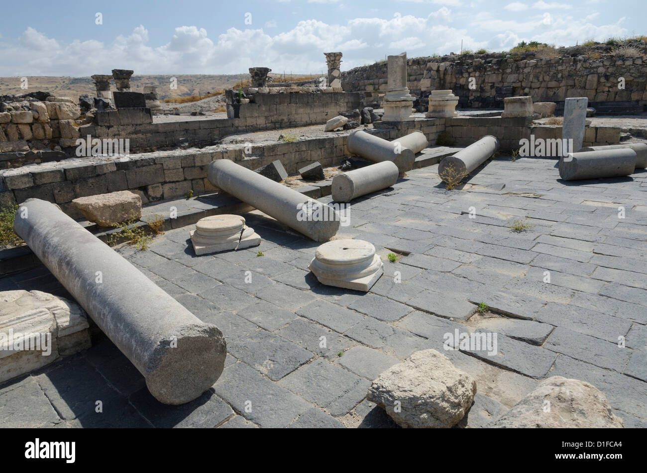 Hippos Sussita archaeological site, Golan Heights, Israel, Middle East ...