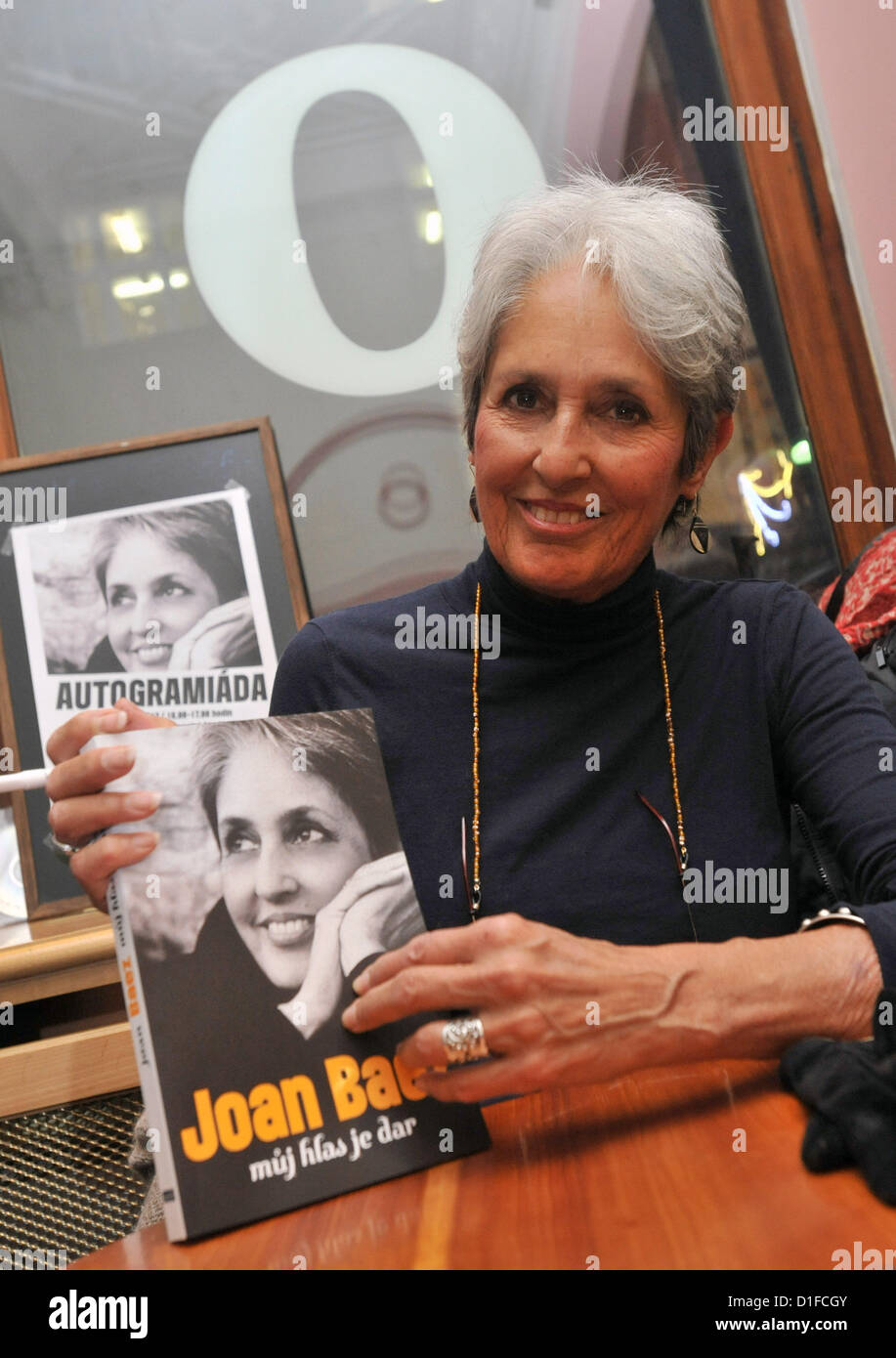 American folk singer Joan Baez introduces her book And "A Voice To Sing ...