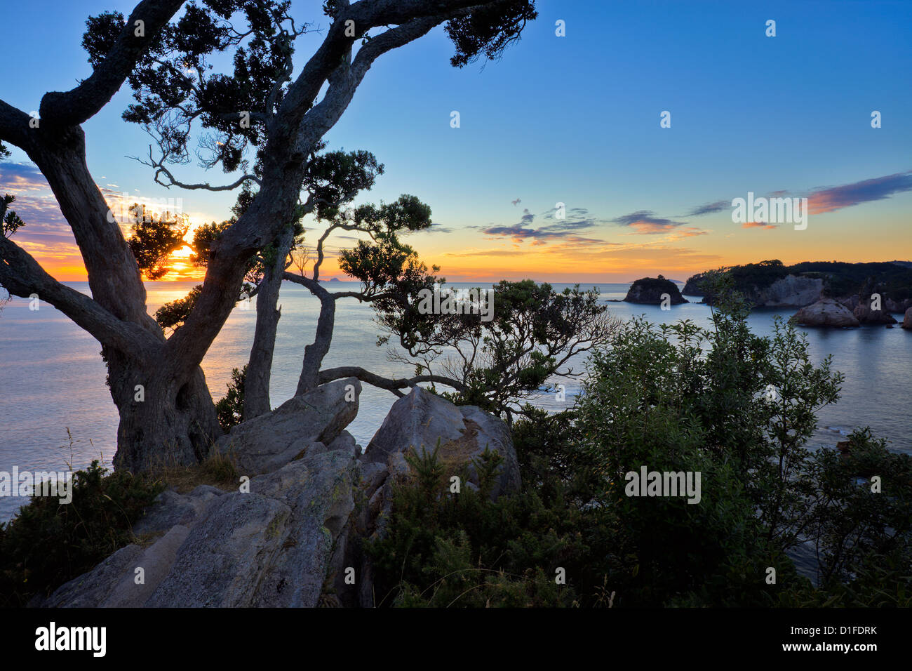 Sunrise at Te Pare Point Stock Photo - Alamy