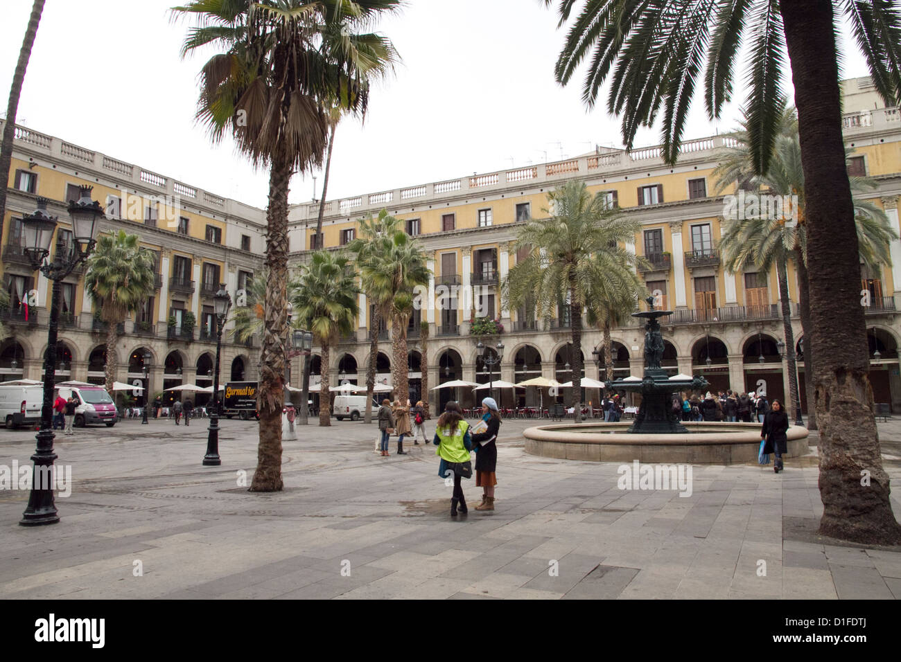Placa Real Barcelona Spain Stock Photo - Alamy