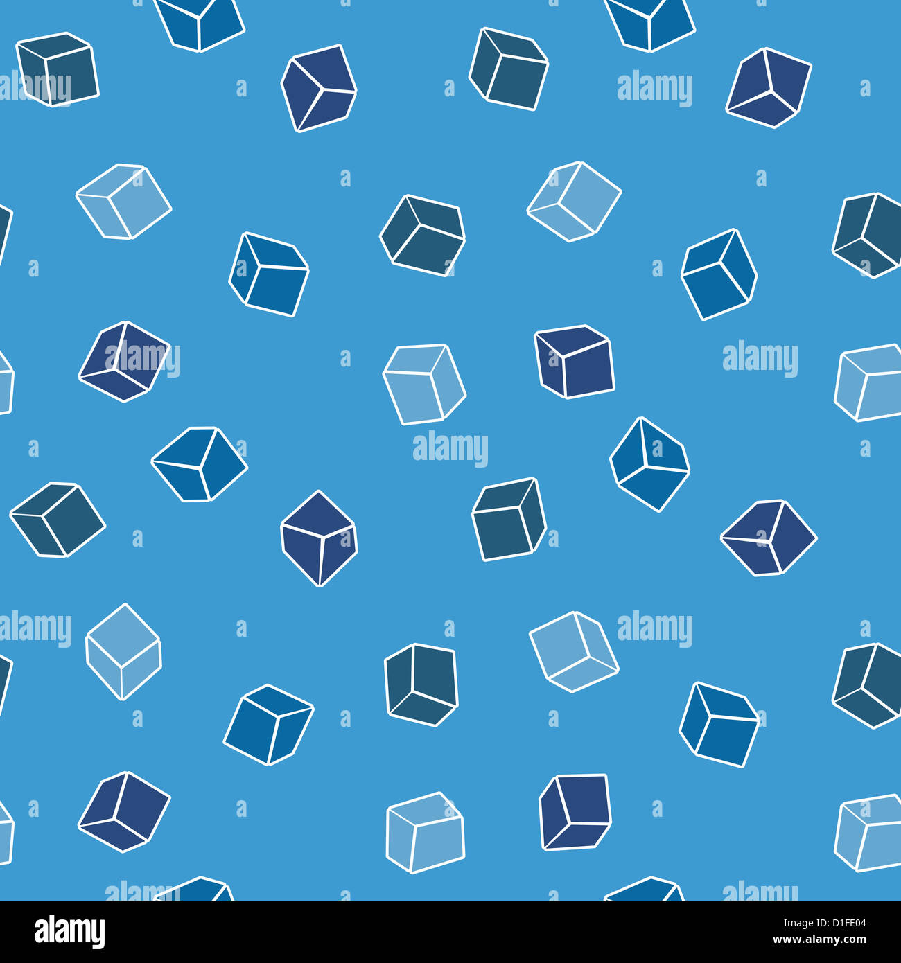 Abstract simple background - cubes in blue Stock Photo - Alamy