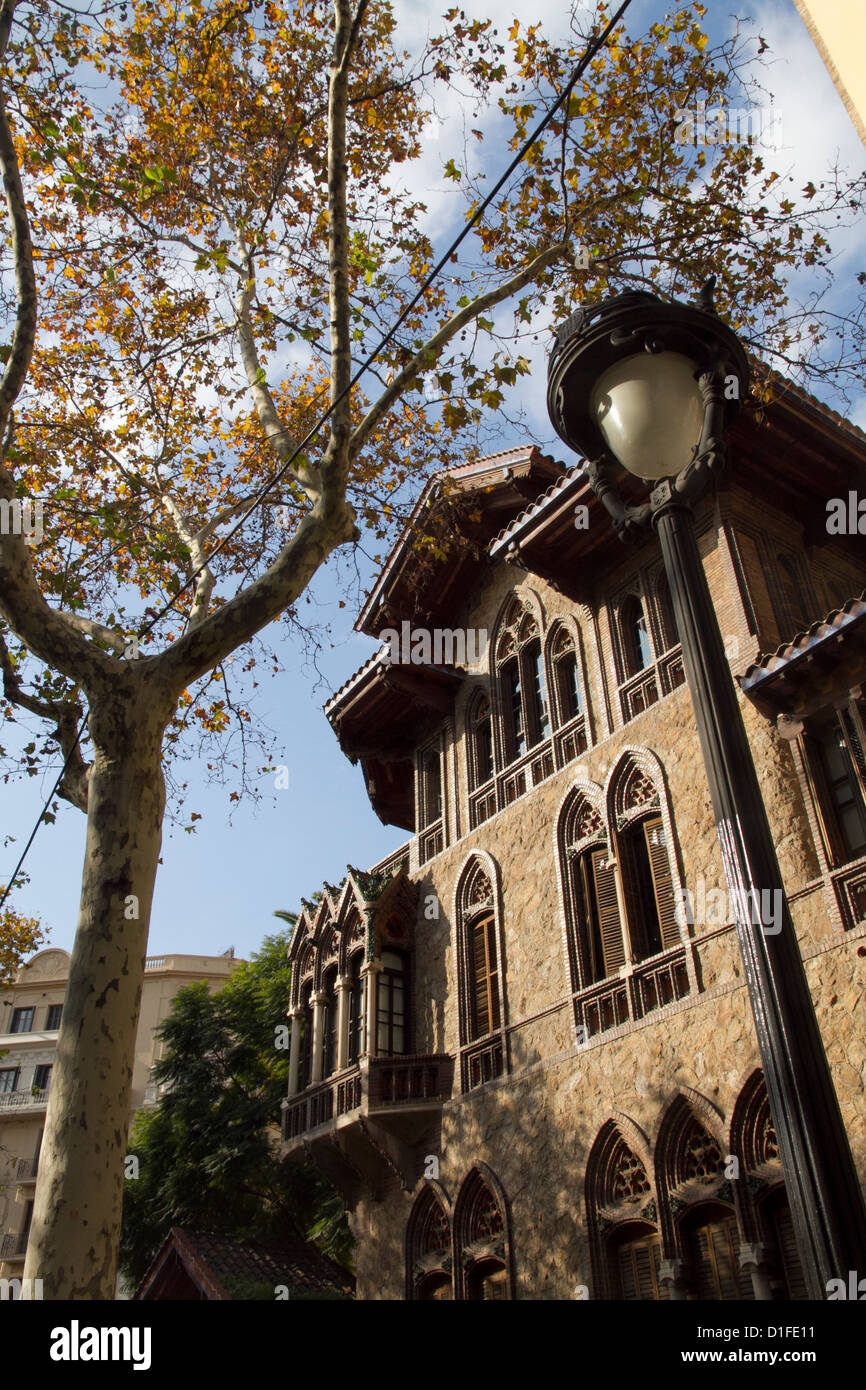 Barcelona Spain Casa Golferichs old edifice architecture building Stock ...