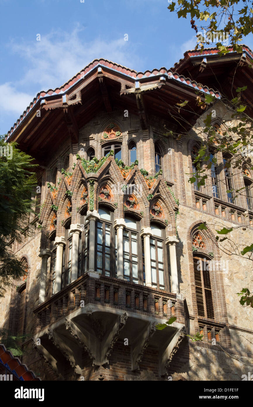 Barcelona Spain Casa Golferichs old edifice architecture building Stock ...