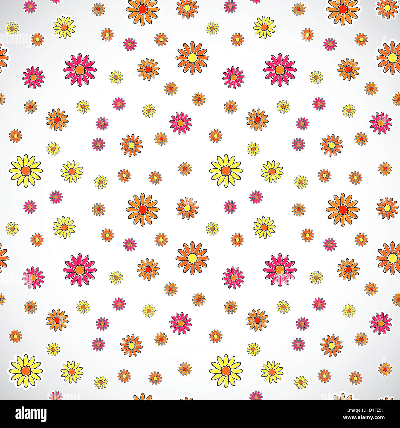 Square light floral retro background Stock Photo - Alamy