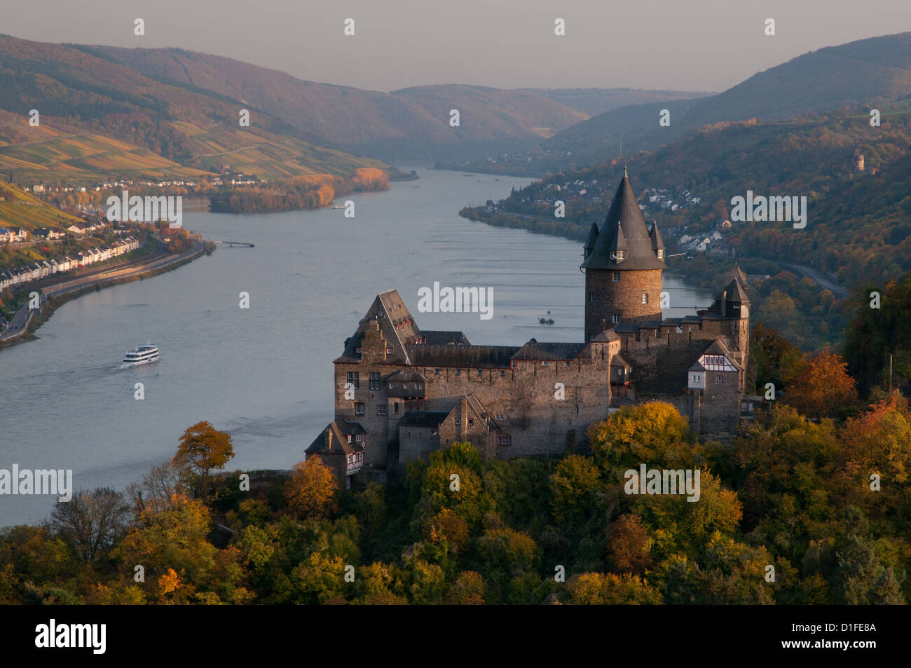 Burg Stahleck Rhine castle, Bacharach, Rhineland, Germany in autumn ...