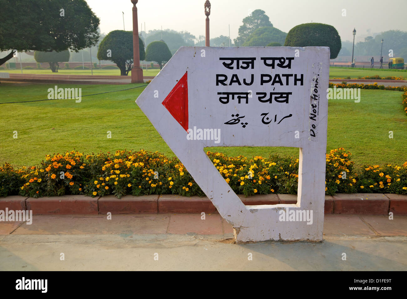 Signboard on Rajpath in Central Delhi, India Stock Photo - Alamy