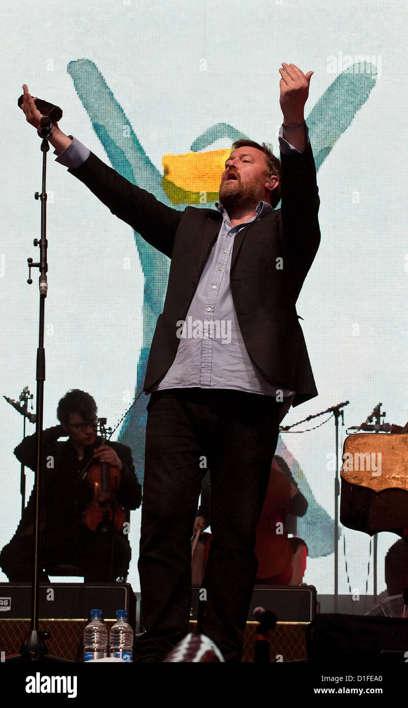 Lead Singer guy Garvey from the group Elbow Performing at the Jodrell ...