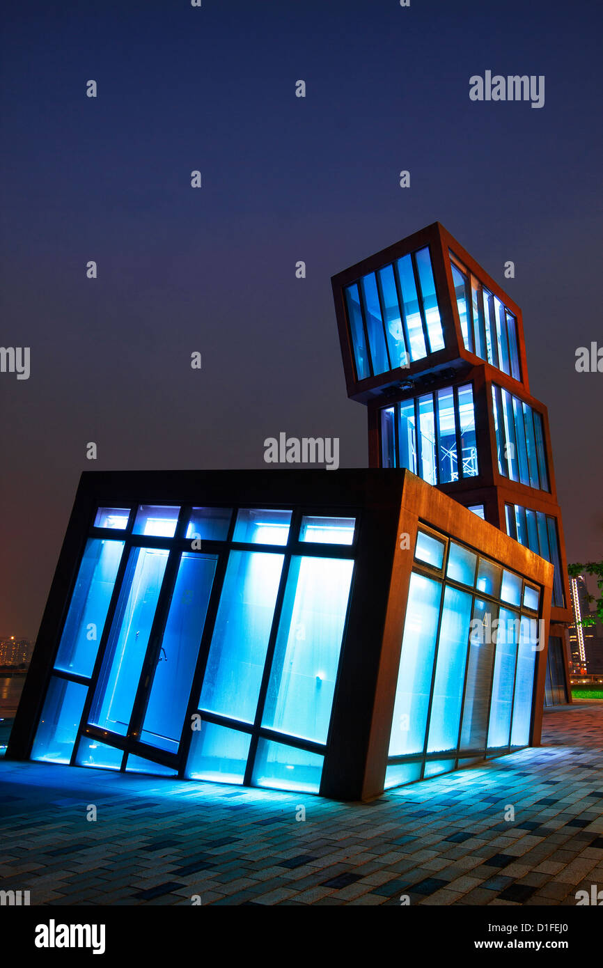 AbstracT Architecture at night Stock Photo - Alamy