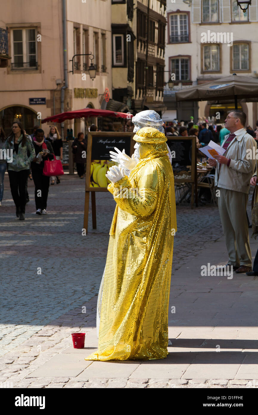 Pantomimes on the Cathedral Square in Strasbourg, France Stock Photo ...