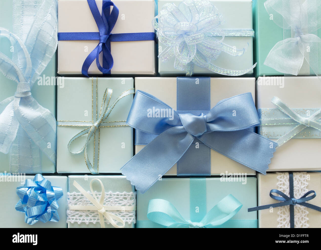 Many types of gift boxes Stock Photo - Alamy