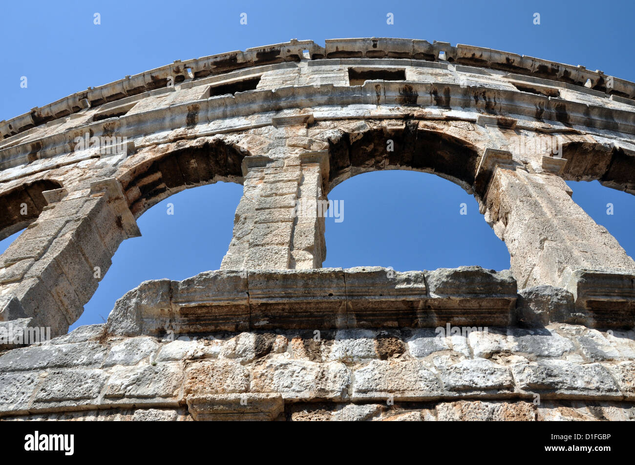 Roman amphitheater, colosseum in Pula, Istria, Croatia Stock Photo - Alamy