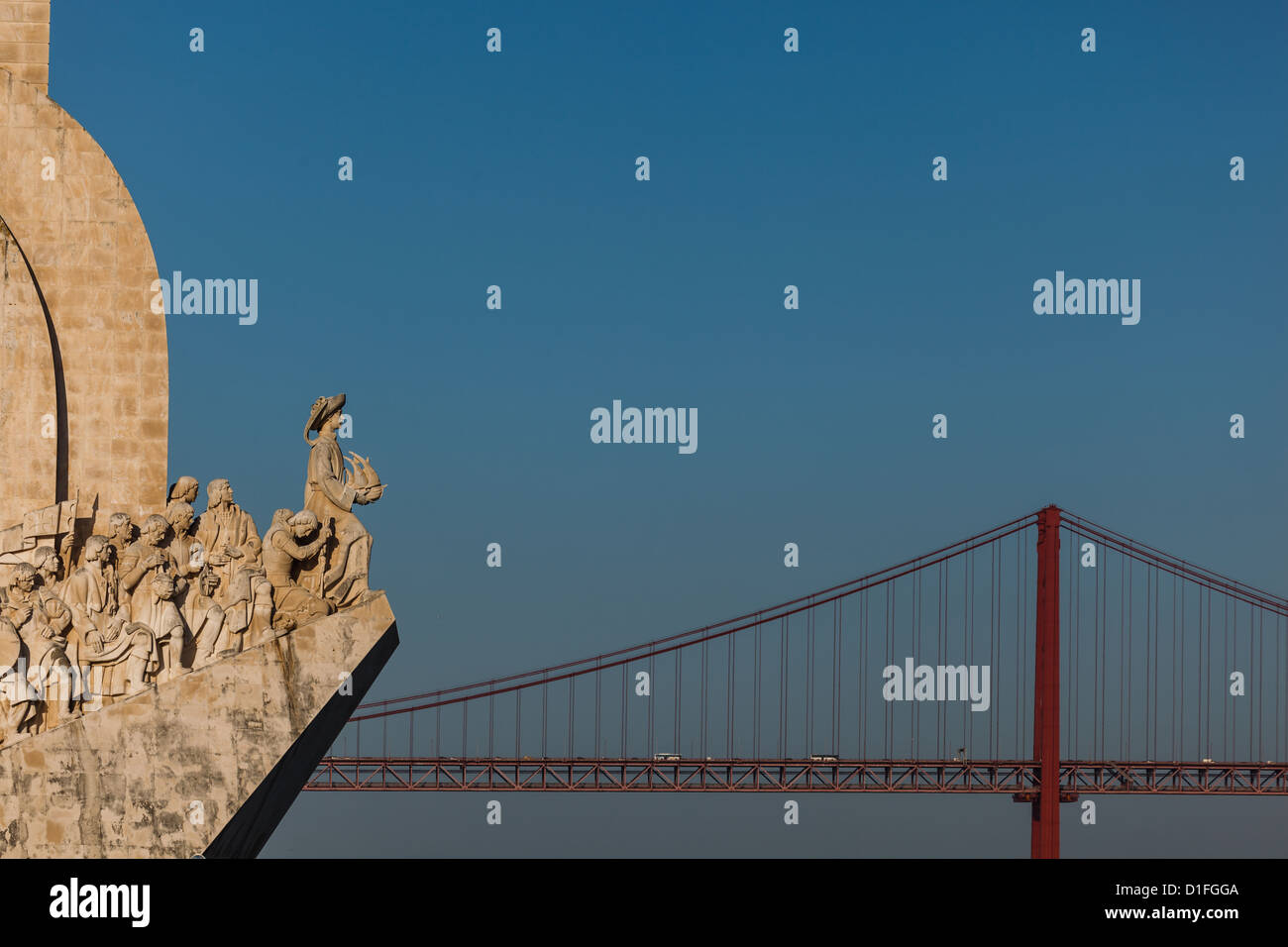Lisbon PortugalMonument to Discoveries explorers statues ,bridge in the ...