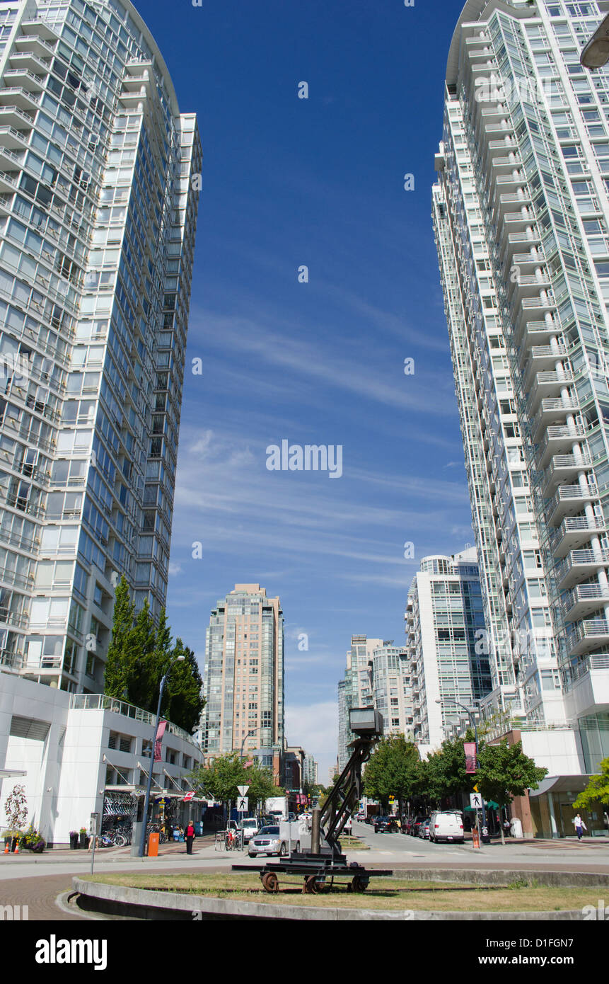 The ultra modern city of Vancouver British Columbia Canada with its ...