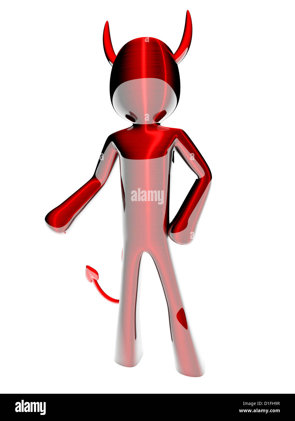 A little Devil/Daemon. 3D rendered Illustration. Isolated on white ...