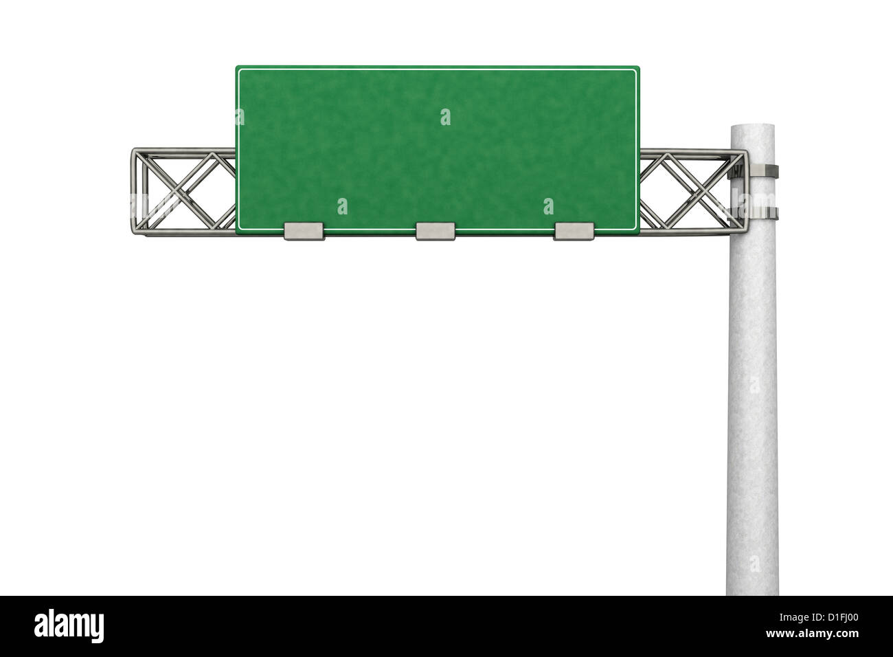3D rendered Illustration. A empty Highway Sign Stock Photo - Alamy