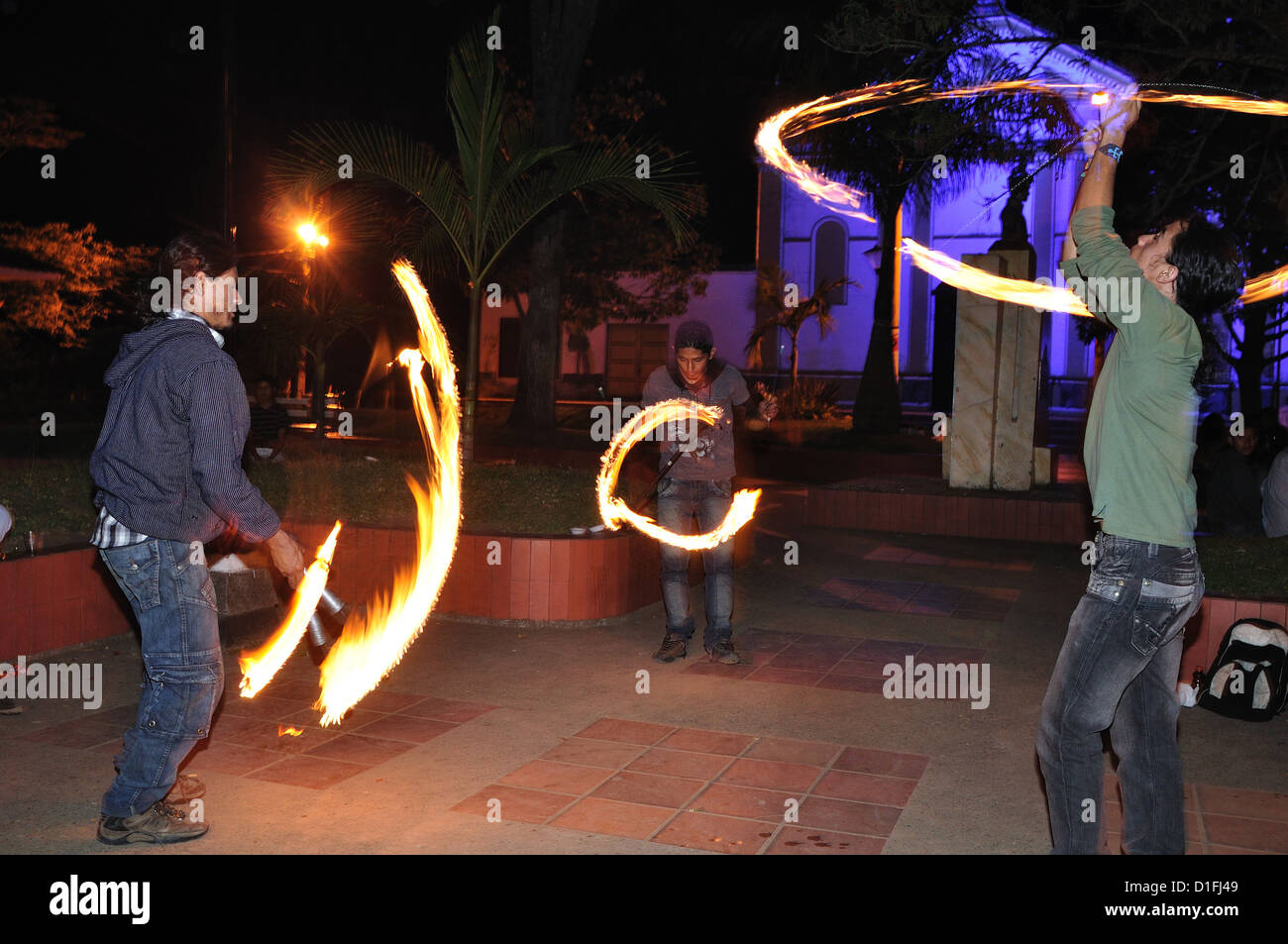 Jugglery in San Agustin. Department of Huila. COLOMBIA Stock Photo - Alamy
