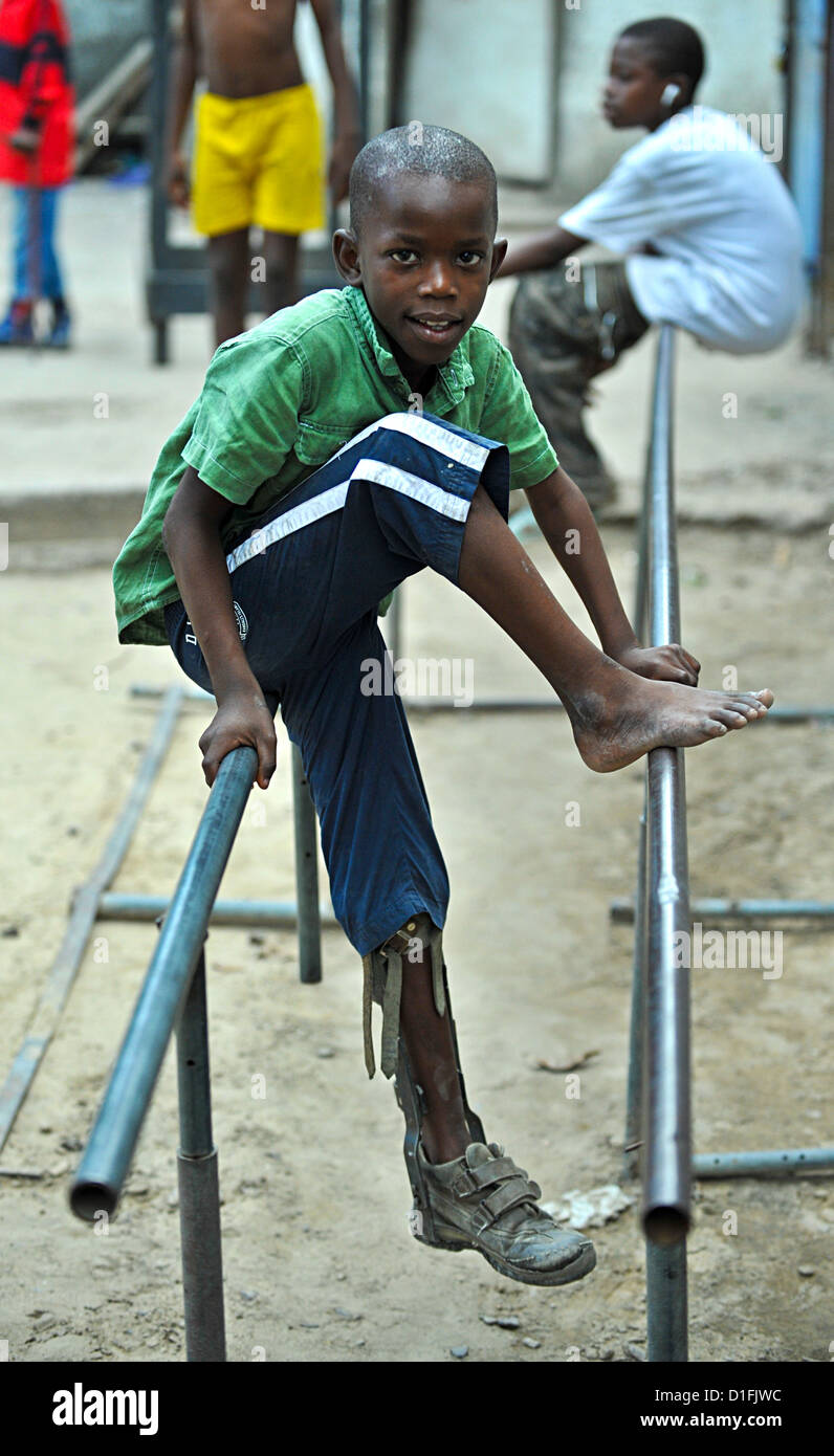Orphaned children with walking dis abilities at a stand pround centre ...
