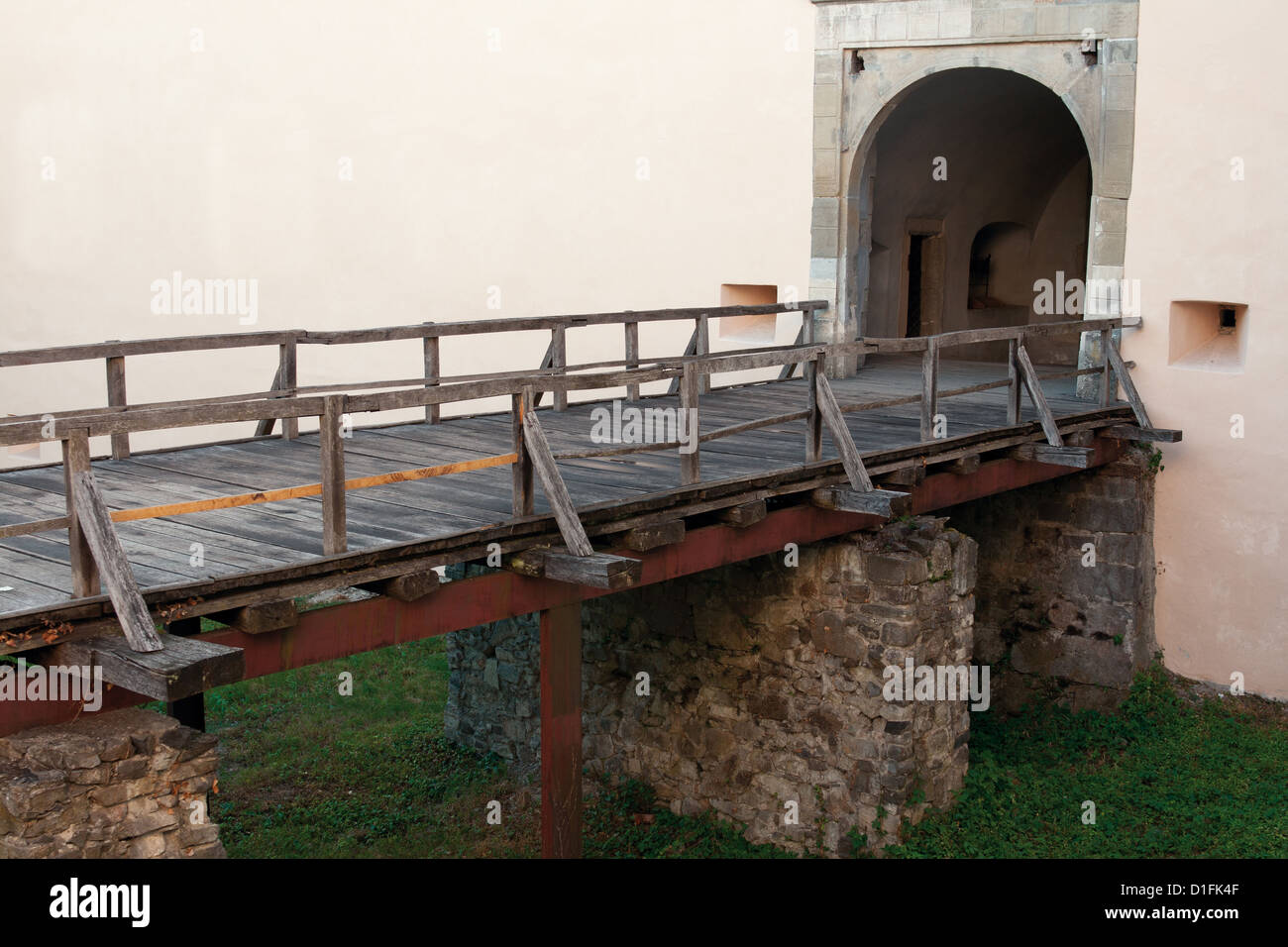 Ancient castle bridge. Uzhhorod, Ukraine Stock Photo - Alamy