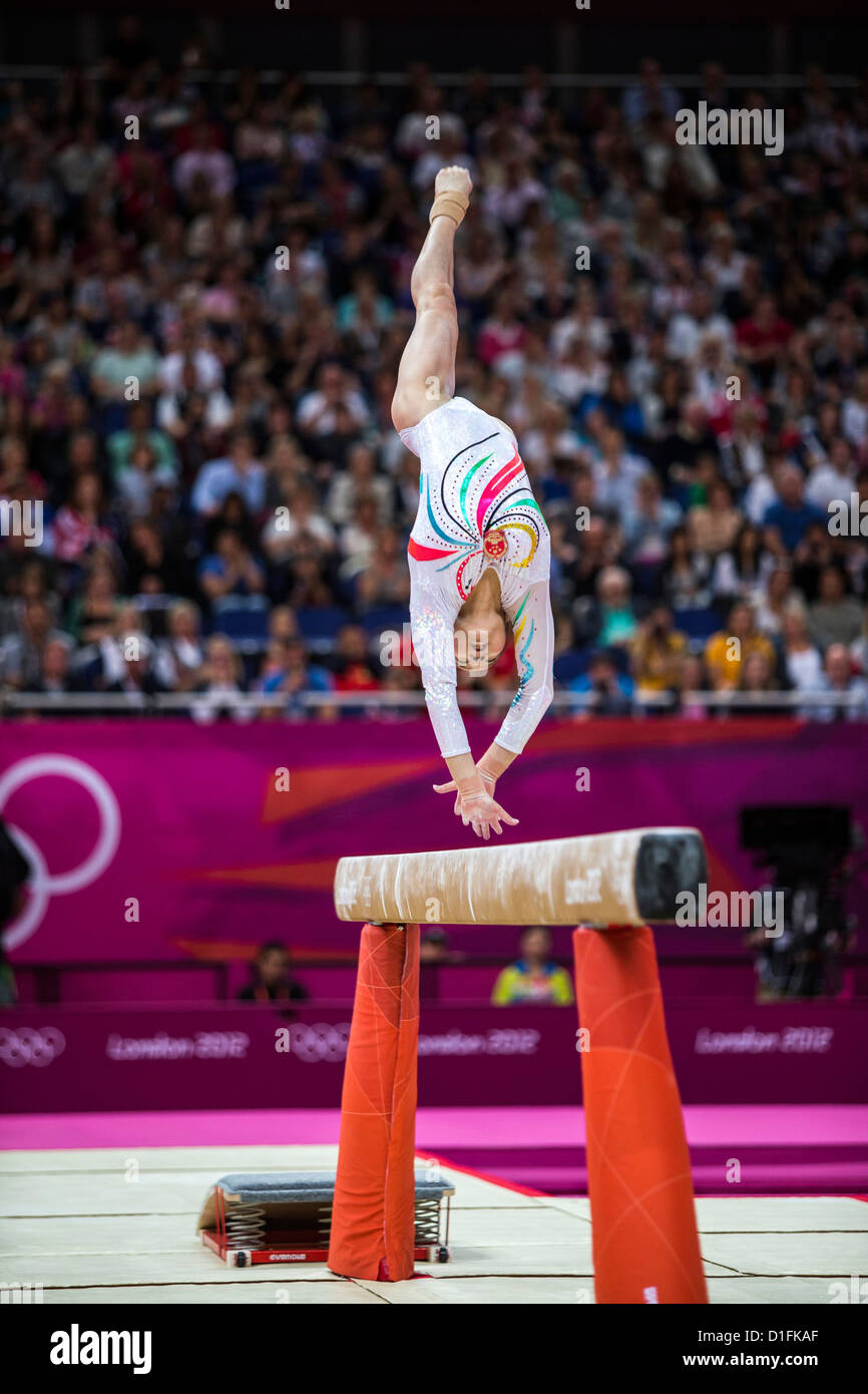 Deng LinLin (CHN) winner of the gold medal in the Women's Balance Beam ...