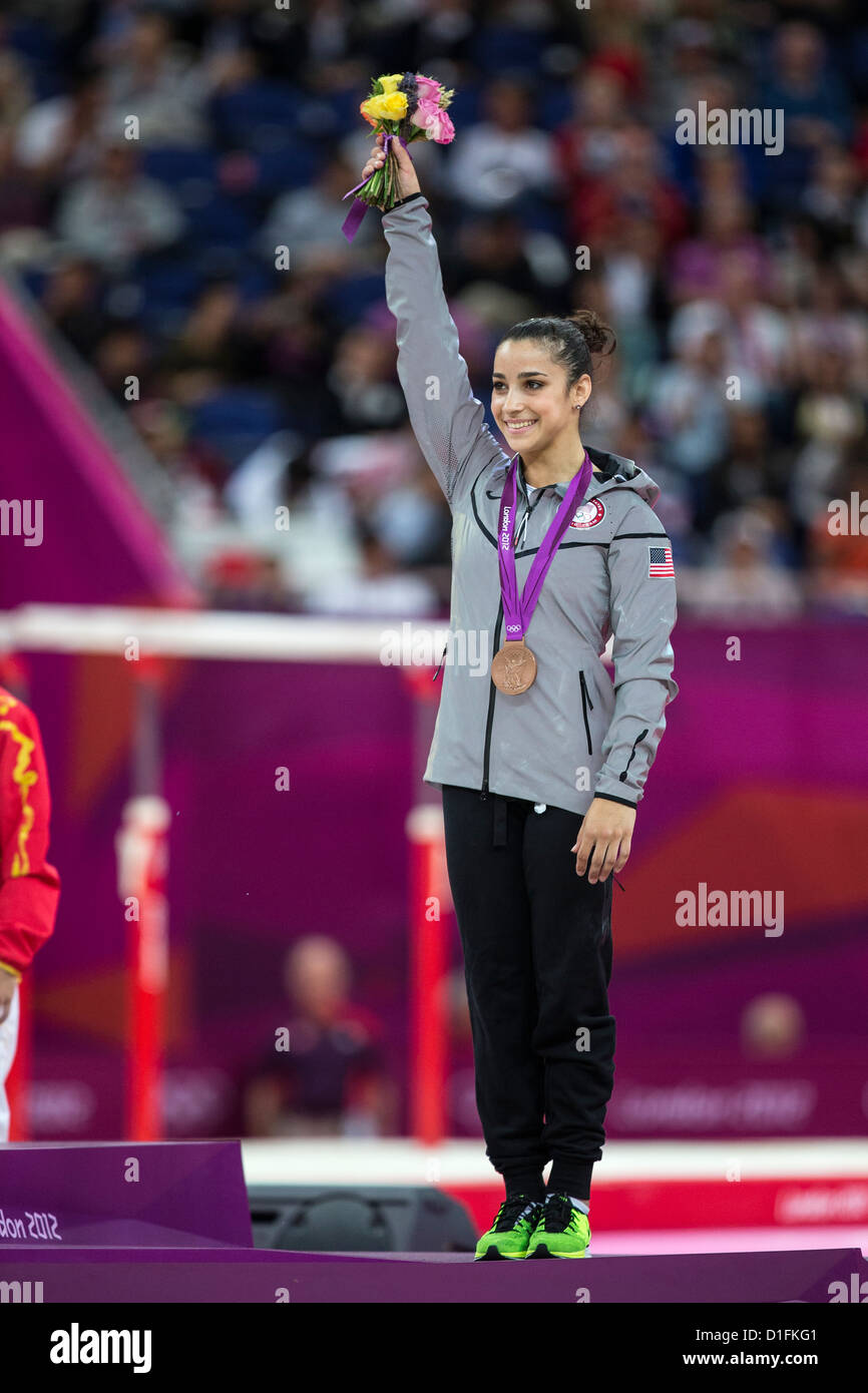 Alexandra Raisman (USA) winner of the bronze medal in the Women's ...