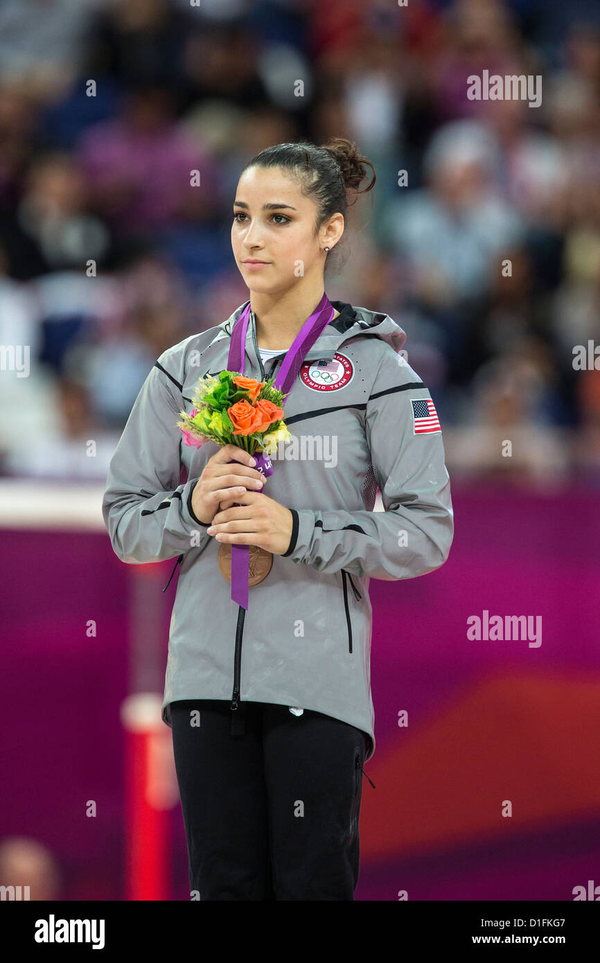 Alexandra Raisman (USA) winner of the bronze medal in the Women's ...