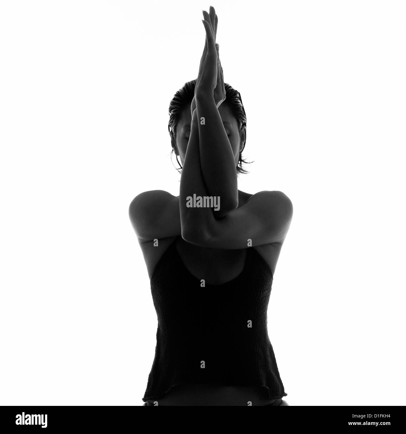 Woman in yoga pose Stock Photo - Alamy