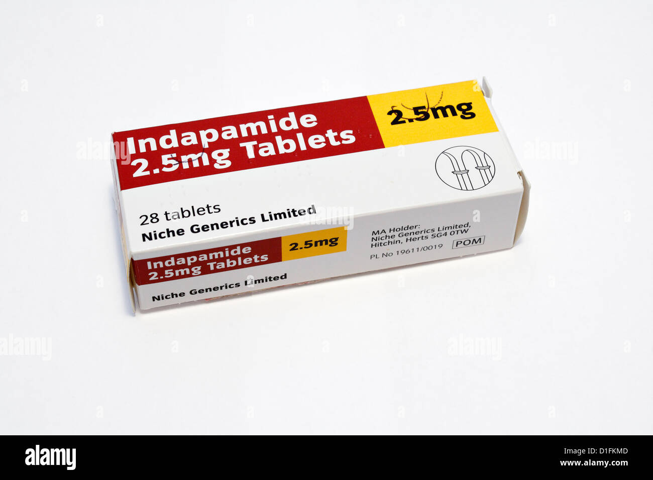 Photograph of Indapamide is a diuretic (a water tablet) prescribed in ...