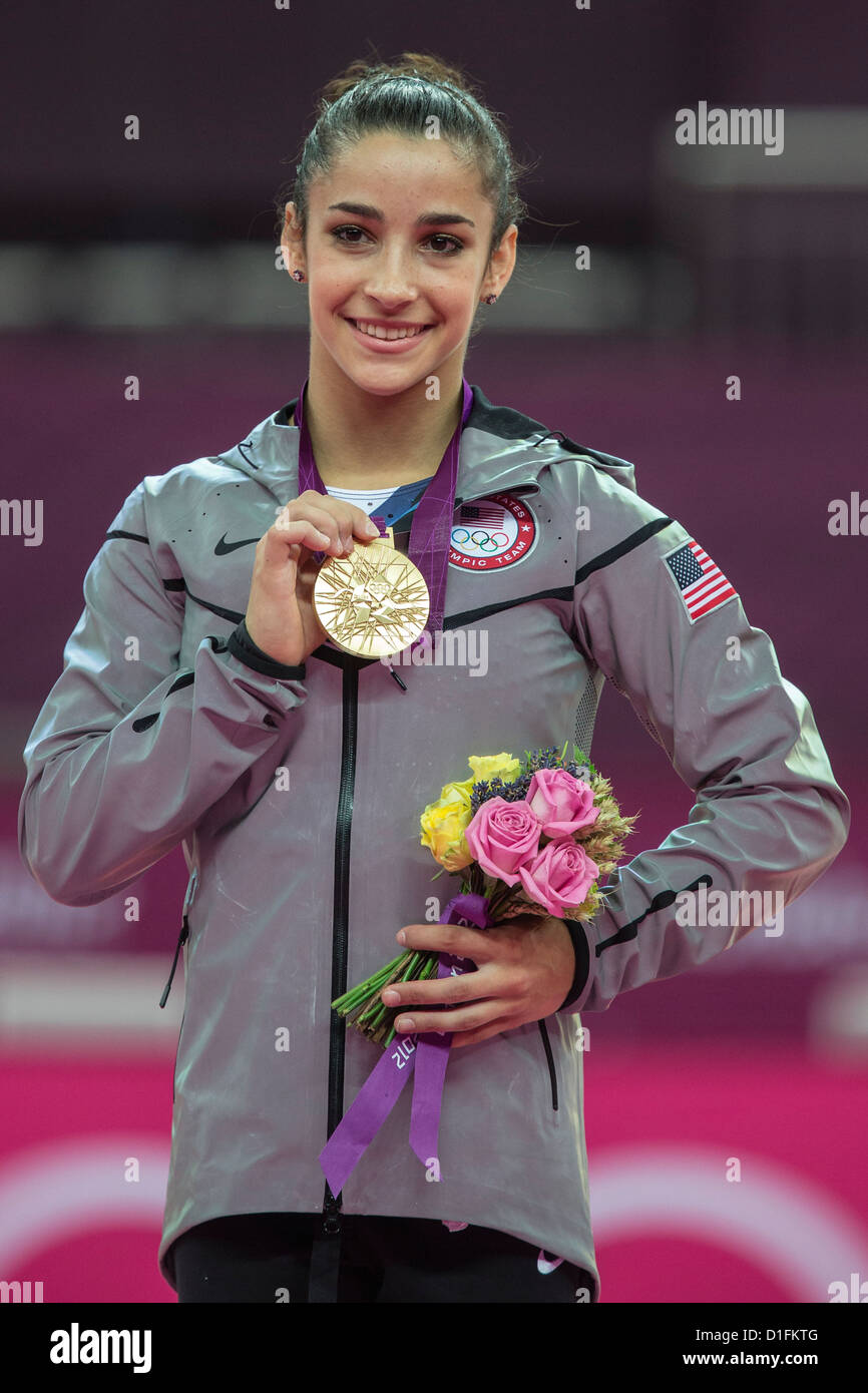 Alexandra Raisman (USA) winner of the gold medal in the Women's Floor ...
