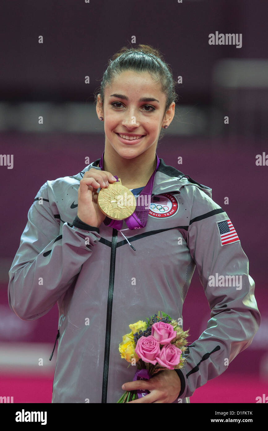 Alexandra Raisman (USA) winner of the gold medal in the Women's Floor ...