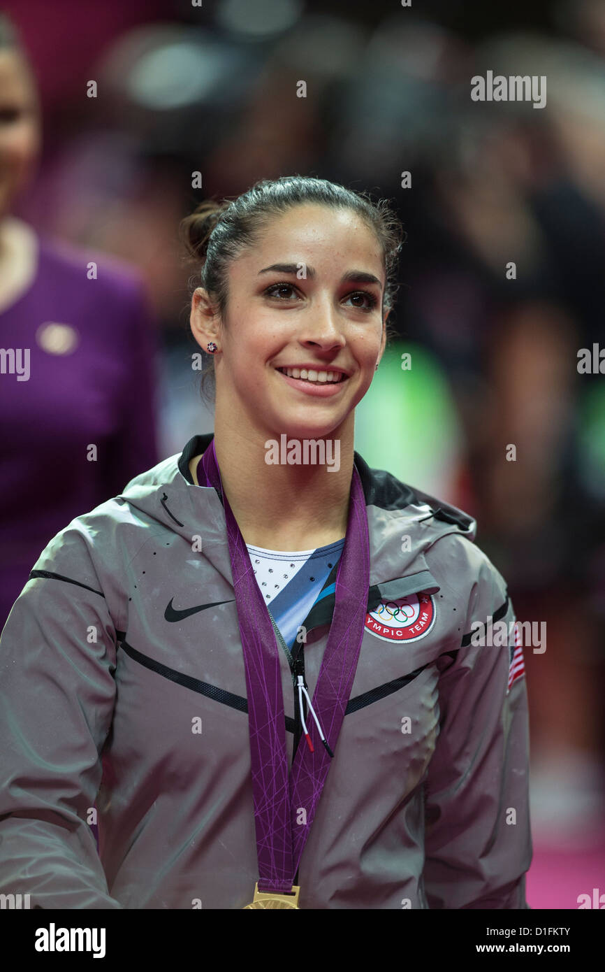 Alexandra Raisman (USA) winner of the gold medal in the Women's Floor ...