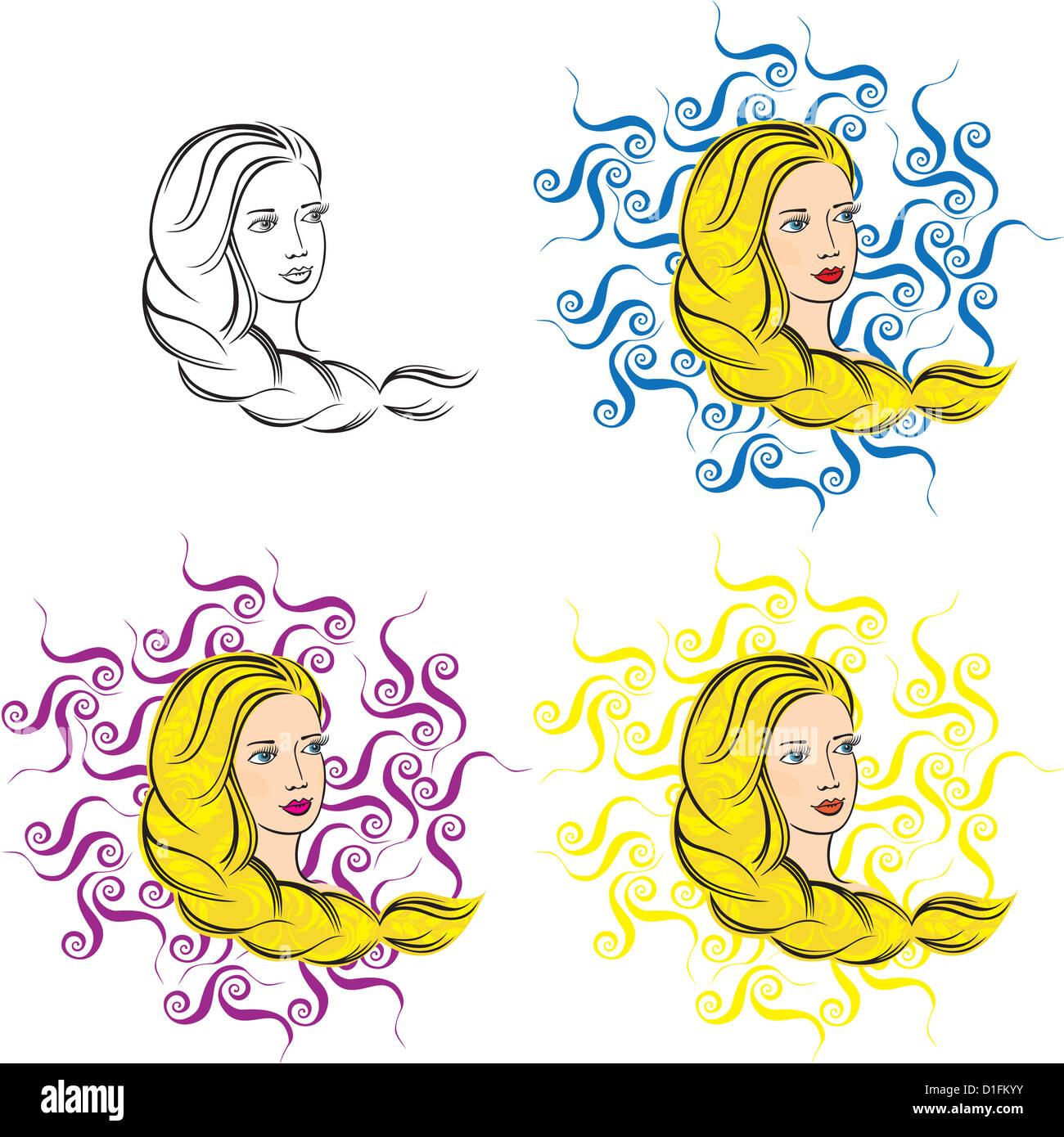 Artistic girl Cut Out Stock Images & Pictures - Alamy