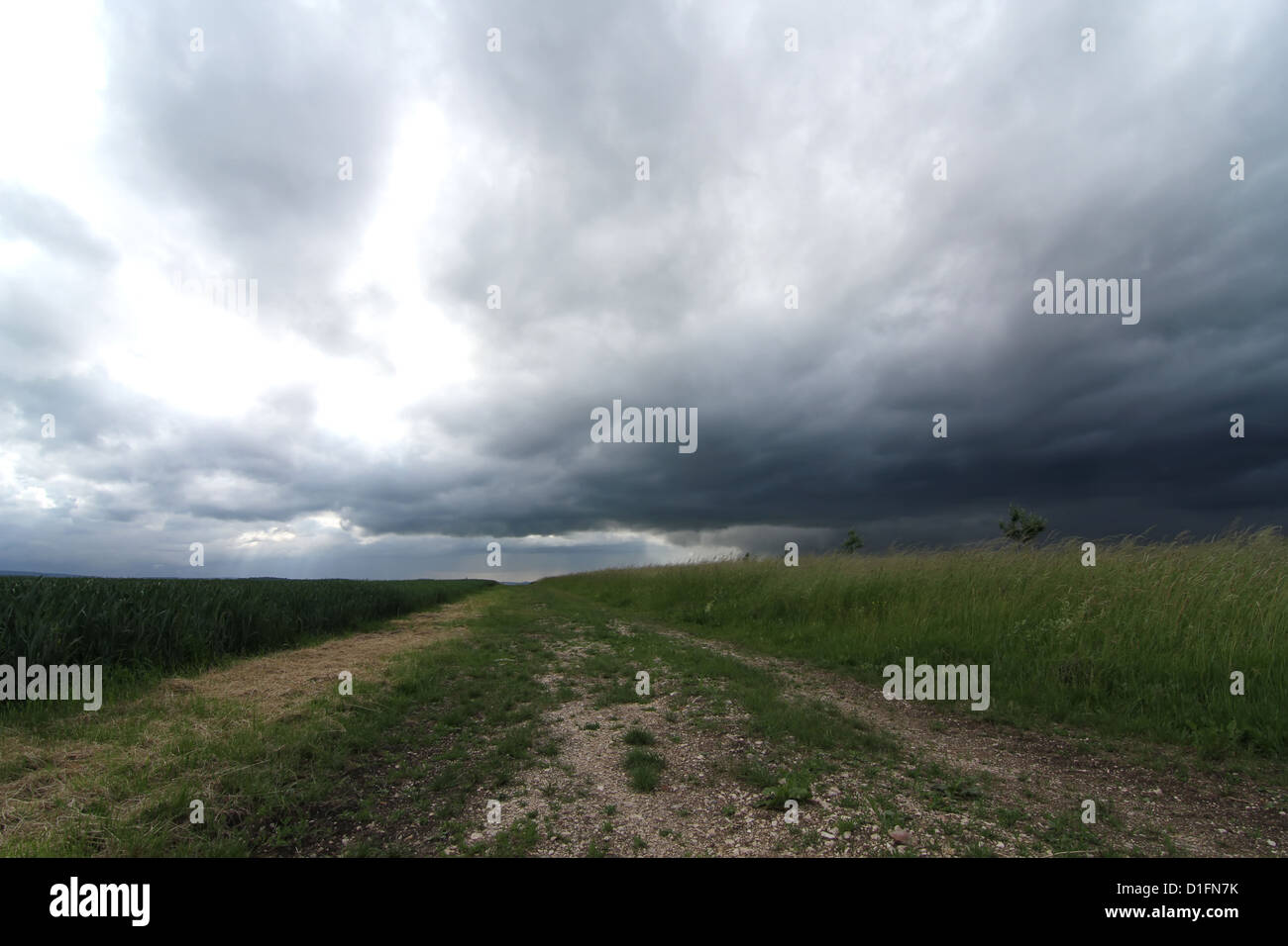 A rising storm over the land Stock Photo - Alamy
