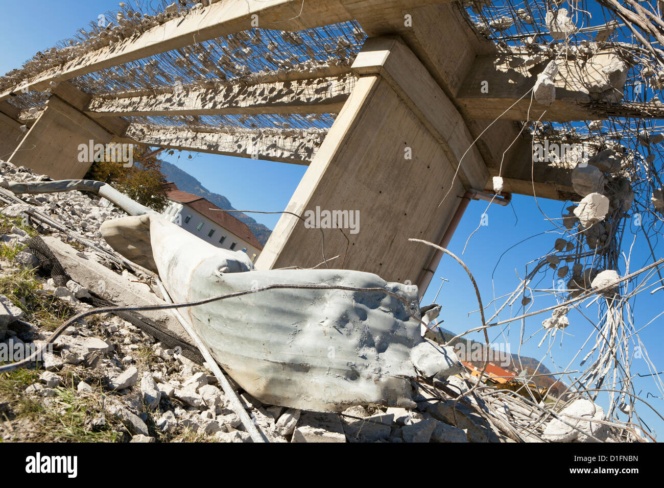Demolition of a bridge Stock Photo - Alamy