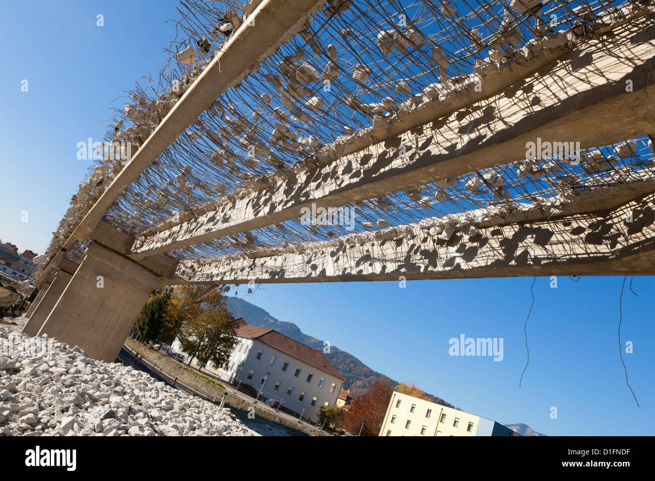 Demolition of a bridge Stock Photo - Alamy