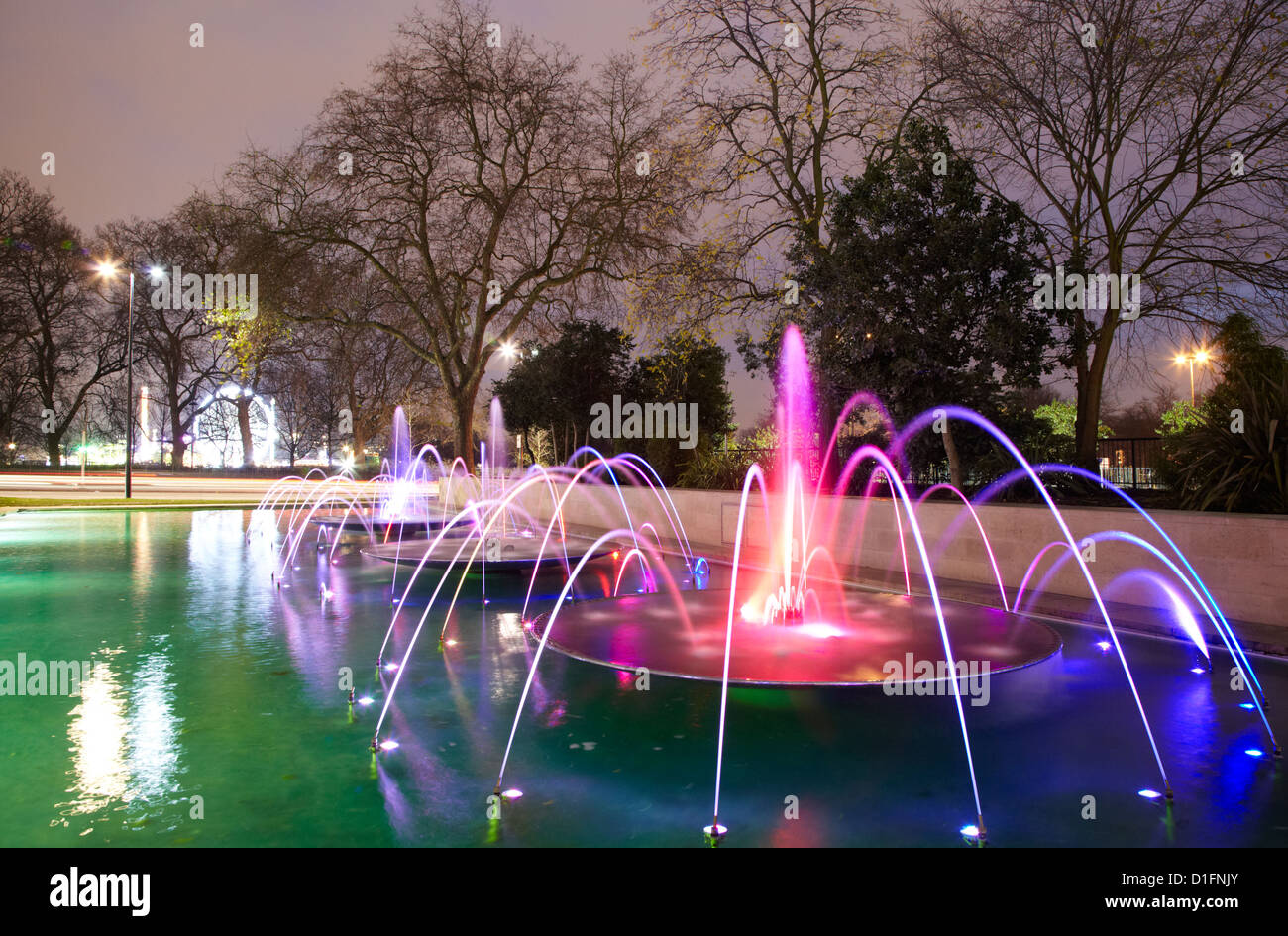 Coloured water fountain hi-res stock photography and images - Alamy