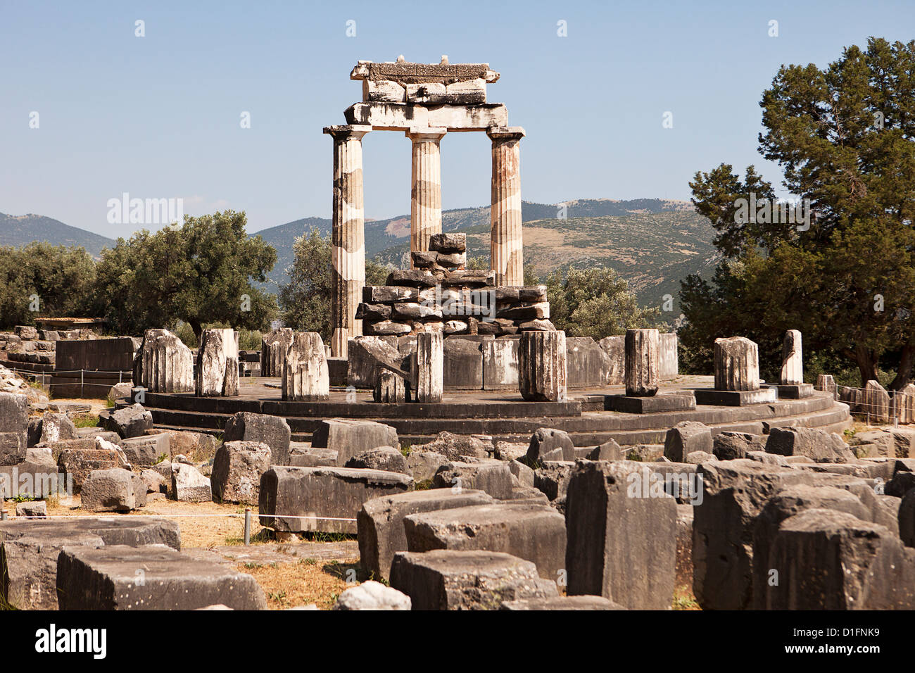 The Temple Of Athena At Delphi Stock Photo - Alamy