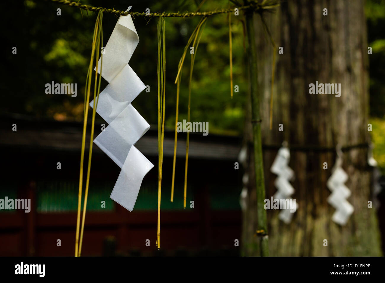 Shide are zigzag-shaped strips of white paper that in Shinto are often ...