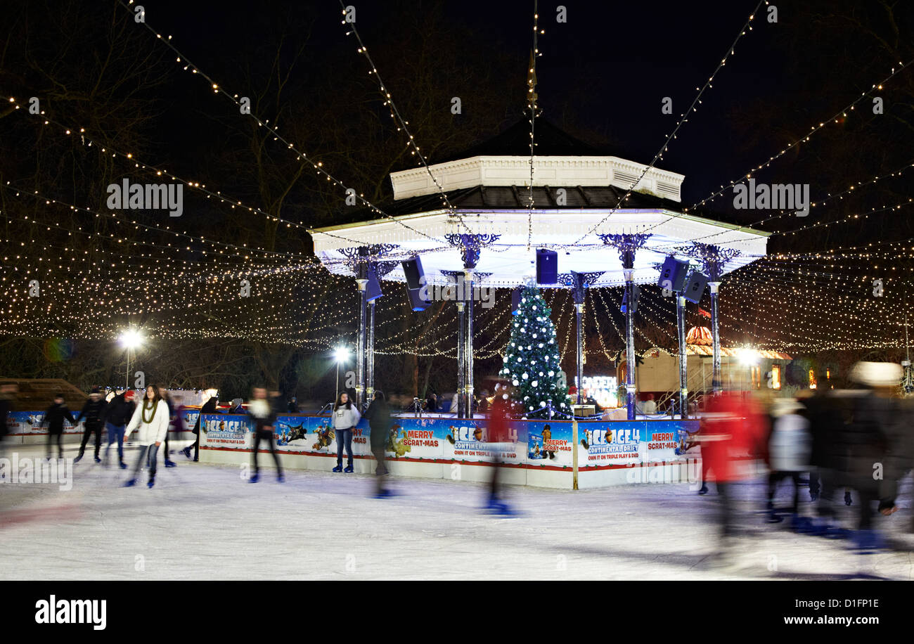 Skating Rink Winter Wonderland Hyde Park London UK Stock Photo - Alamy